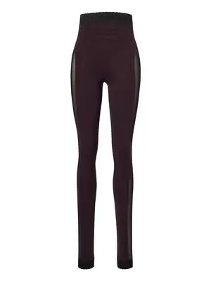 Attico Paneled Leggings - Brown