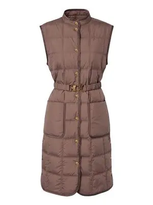 Moncler Cygnette Quilted Down Vest - Brown