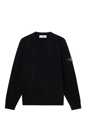 Stone Island Stone Island Logo-Patch Crew-Neck Sweater Black
