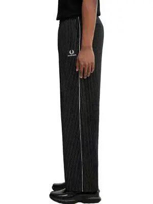 Fred Perry Pinstripe-print Track Pants - Black