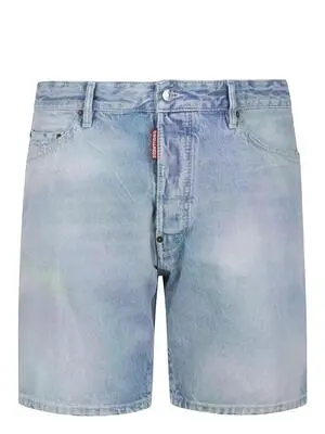Dsquared2 Faded Denim Shorts - Blue