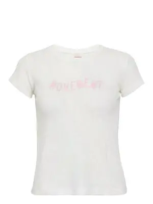 Rally Movement Rally Movement Ribbed Logo T-Shirt White