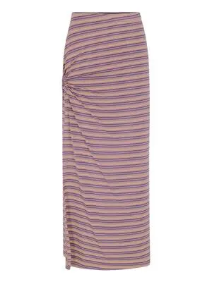 Rabanne Striped Jersey Skirt - Multi