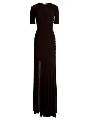 Victoria Beckham Short Sleeve Gathered Gown - Black