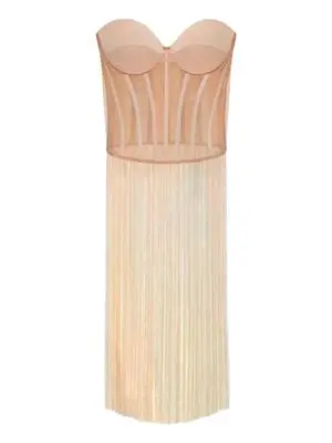 Elisabetta Franchi Strapless Corset Blouse - Neutrals