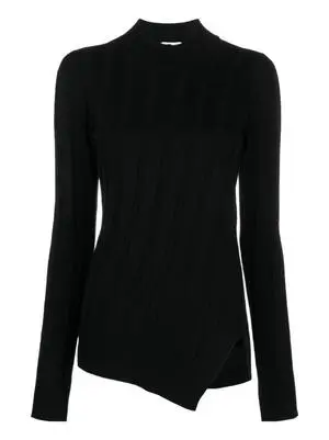 Stella McCartney Asymmetric Hem Knitted Jumper - Black