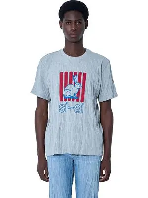 Bottega Veneta Crushed Sisi T-shirt - Gray