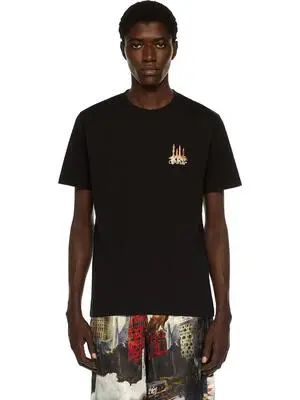Off-White Off-White Men Building Arrow Slim Logo T-Shirt Black