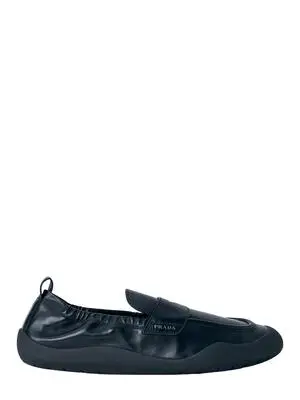 Prada Leather Slip-on Loafers - Black