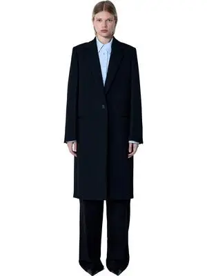 TOTEME Classic Tailored Wool-blend Coat - Black