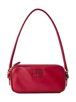 Miu Miu Leather Shoulder Bag - Red