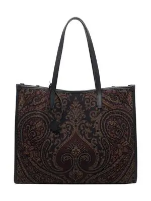 Etro Paisley Print Tote Bag - Black