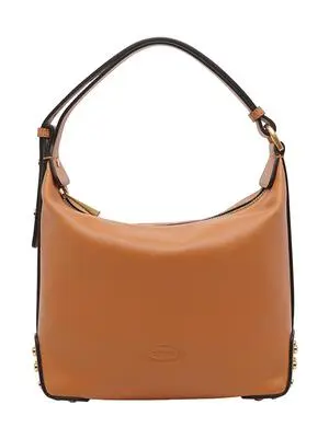 TOD'S Mini Leather Metal Dots Bag - Brown