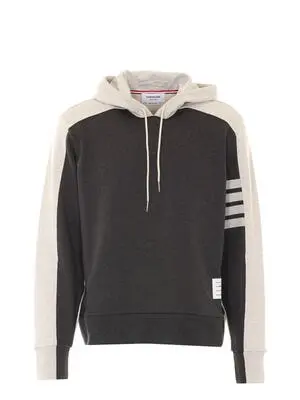 Thom Browne Logo Hoodie - Gray