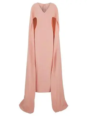Solace London Morgan" Tech Fabric V-neck Dress - Multicolor