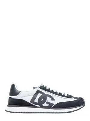 Dolce & Gabbana Dg Logo Lace-up Sneakers - Black