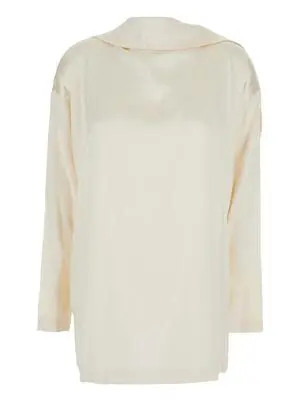 Phoebe Philo Stretch Silk High Neck Blouse - Multicolor
