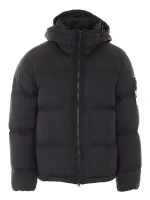 Stone Island Matt Ripstop Cordura Advanced Logo Down Jacket - Black