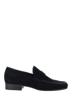 Phoebe Philo Black Suede Pull-on Loafers - Multicolor