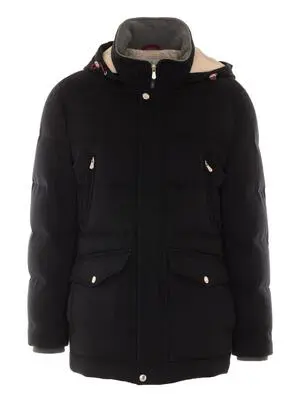 Brunello Cucinelli Detachable Hood Parka - Black