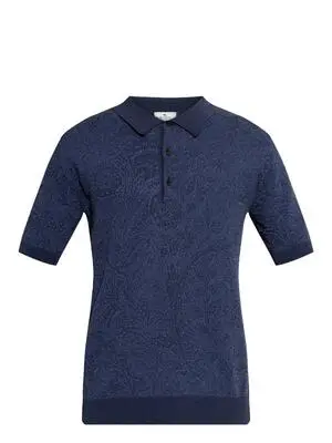 Etro Paisley Button-up Polo - Blue