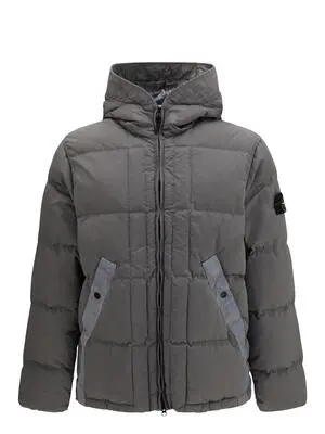Stone Island Nylon Metal Hooded Puffer Jacket - Gray