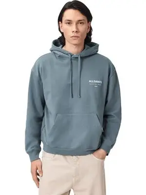 ALLSAINTS Backstage Long Sleeve Graphic Hoodie - Blue