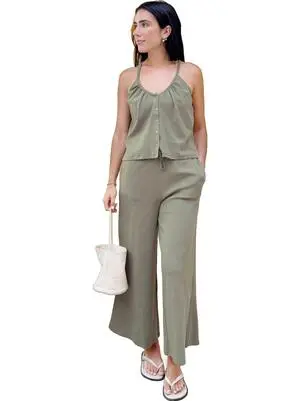 Splendid Sandwash Wide Leg Pants - Lead