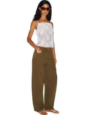 REFORMATION Sleeveless Lace Top With Side Ties - Ivory
