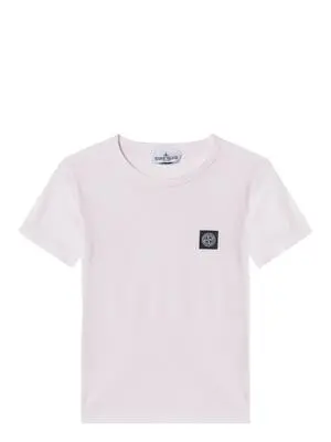 Stone Island Cotton T-shirt With Compass Logo Patch - Pink