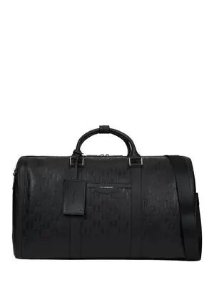 Karl Lagerfeld K/loom Leather Weekender Bag - Black