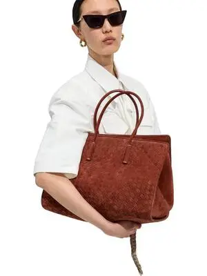 Bottega Veneta Barbara Tote Rust