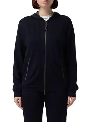 Brunello Cucinelli Cotton Zip-up Hoodie With Monili Embellishment - Blue