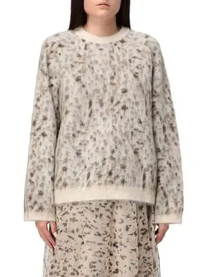 Brunello Cucinelli Brunello Cucinelli Abstract Print Wool And Mohair Blend Crewneck Jumper Multicolor