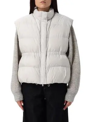 Brunello Cucinelli Brunello Cucinelli Water-Repellent Quilted Technical Vest With High Neck Grey