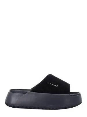 Nike Calm Elevation Wedge Mules With Platform Sole - Black
