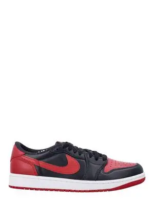 Nike Jordan 1 Retro Low Smooth Leather Trainers - Red