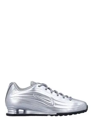 Nike Shox Z Synthetic Leather Trainers With Tone-on-tone Swoosh Logo - Silver