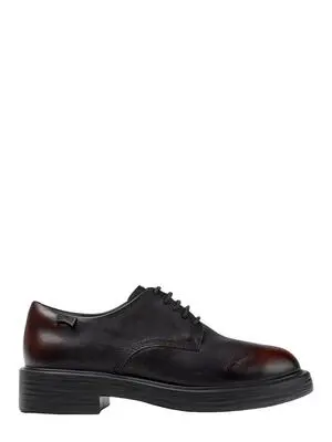Camper Dean Bicolour Abstract Print Leather Lace-up Shoes - Multicolor