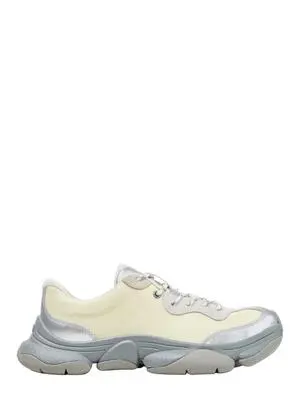 Camper Runner Twins Bicolour Abstract Pattern Calfskin Leather Trainers - Multicolor