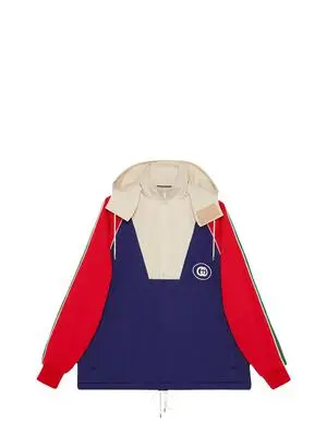 Gucci Logo Zip Up Jacket - Blue
