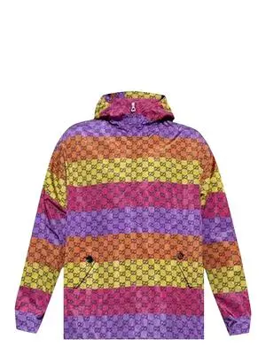 Gucci Gg Print Hooded Jacket - Multicolor
