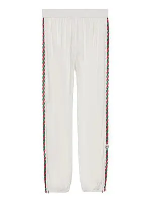 Gucci Interlocking G Embroidery Track Pants - White