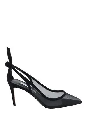 AQUAZZURA Bow Tie Mesh Pump 85 - Black
