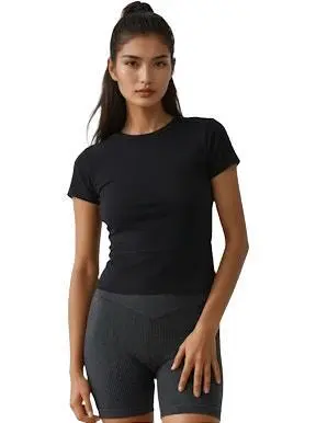 BLVCK Built-in Bra T-shirt - Black