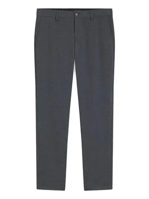 BOSS BOSS Slim-Fit Micro-Patterned Stretch Cotton Pants Grey