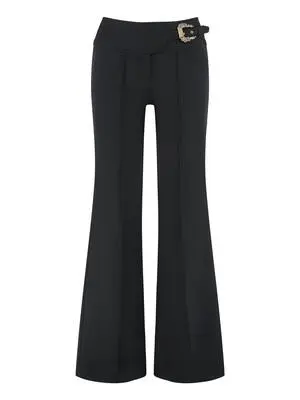 VERSACE VERSACE JEANS COUTURE High-Waisted Wide-Leg Trousers With Buckled Belt