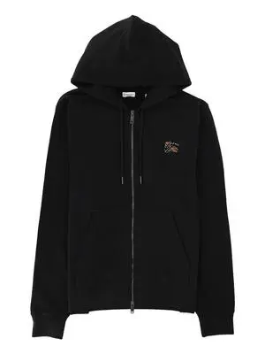Burberry Full Zip Hooded Sweatshirt - Black