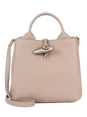 Longchamp Le Roseau S Handbag In Leather - Beige
