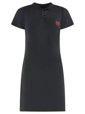 Balenciaga Polo Collar Mini Dress - Black